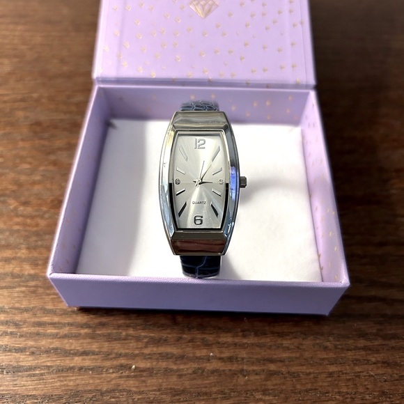 Chico's | Jewelry | Leather Silver Cuff Watch | Poshmark